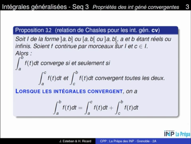 POD - Chapitre 1 - Intégrales Généralisées - Séque…