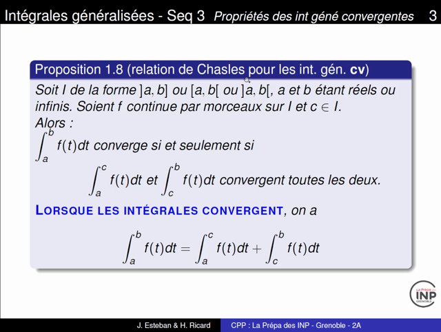 POD - Chapitre 2 - Intégrales Généralisées - Séque…