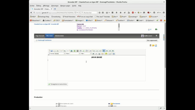 POD - Ensimag Tuto Chamilo Les Bases